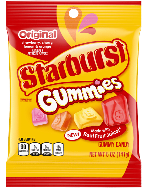 US - Peg Bag - Starburst Gummies - ORIGINAL 5oz(141g) x 12 units - Québec Candy | Grossiste de ...