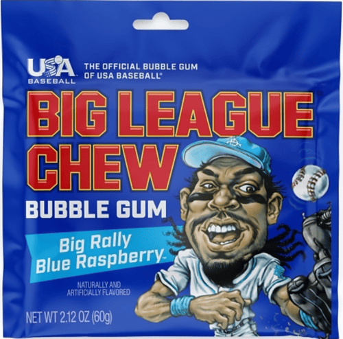 US - Big League Chew Blue Raspberry x 12 units - Québec Candy ...