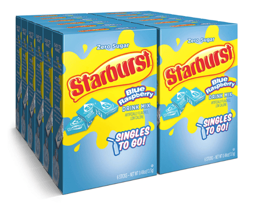 (S5-06) US - Drink Mix - Singles to Go - Starburst - Blue Raspberry (6 ...