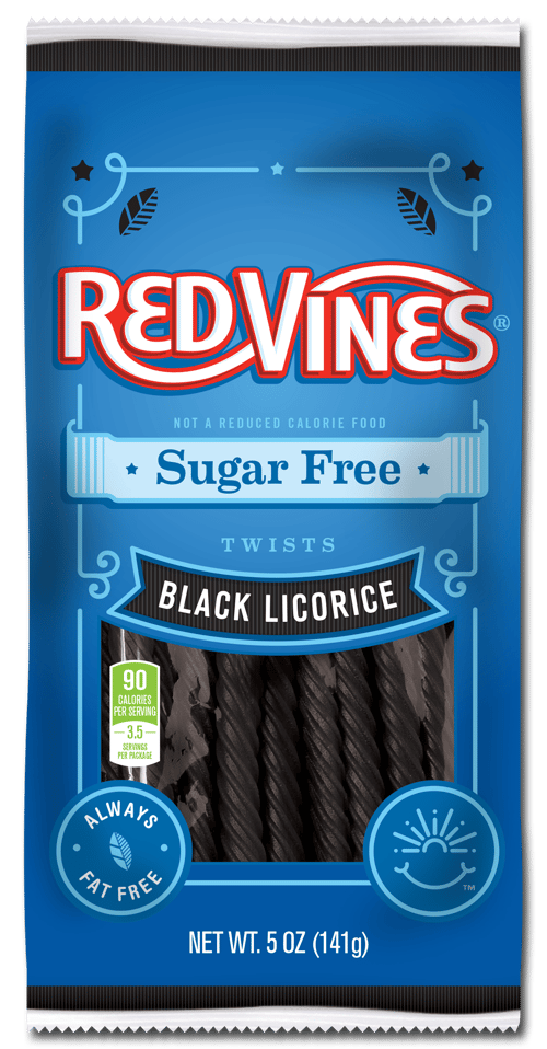 US - Sugar Free - Red Vines Black Licorice Peg Bag 5oz (142g) 12 units ...