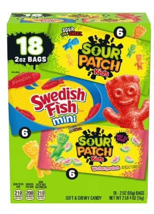 Sour Patch and Swedish Fish Red Variety Soft Candy - 2oz(57g) x 18 Uni ...