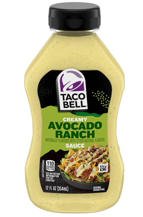 US - TACO BELL SAUCE - Avocado Ranch 12FL (354ml) x 8 units - Québec ...