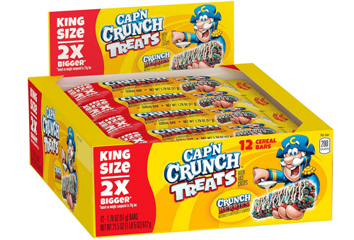Quaker Capn Crunch - Crunch Berries Treat Bars King Size1.79oz (51g) x ...